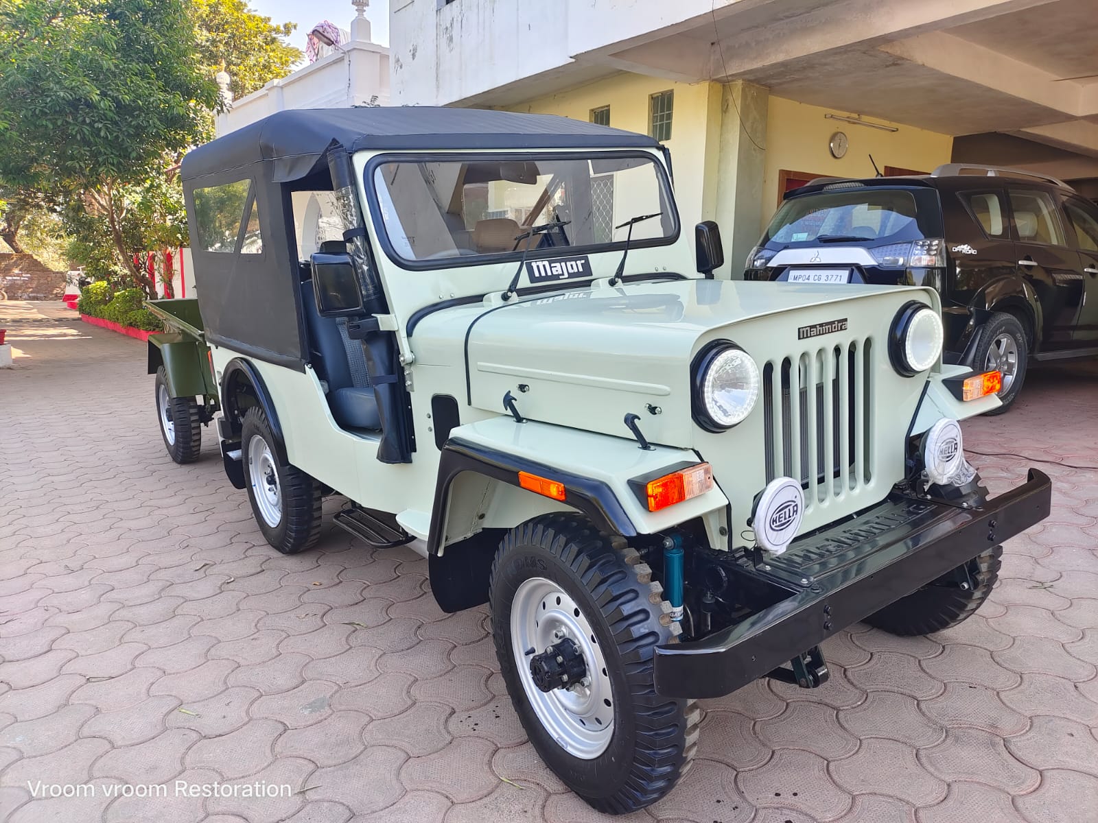 Vroom Vroom Restoration | Services - Jeep Major With Trailer